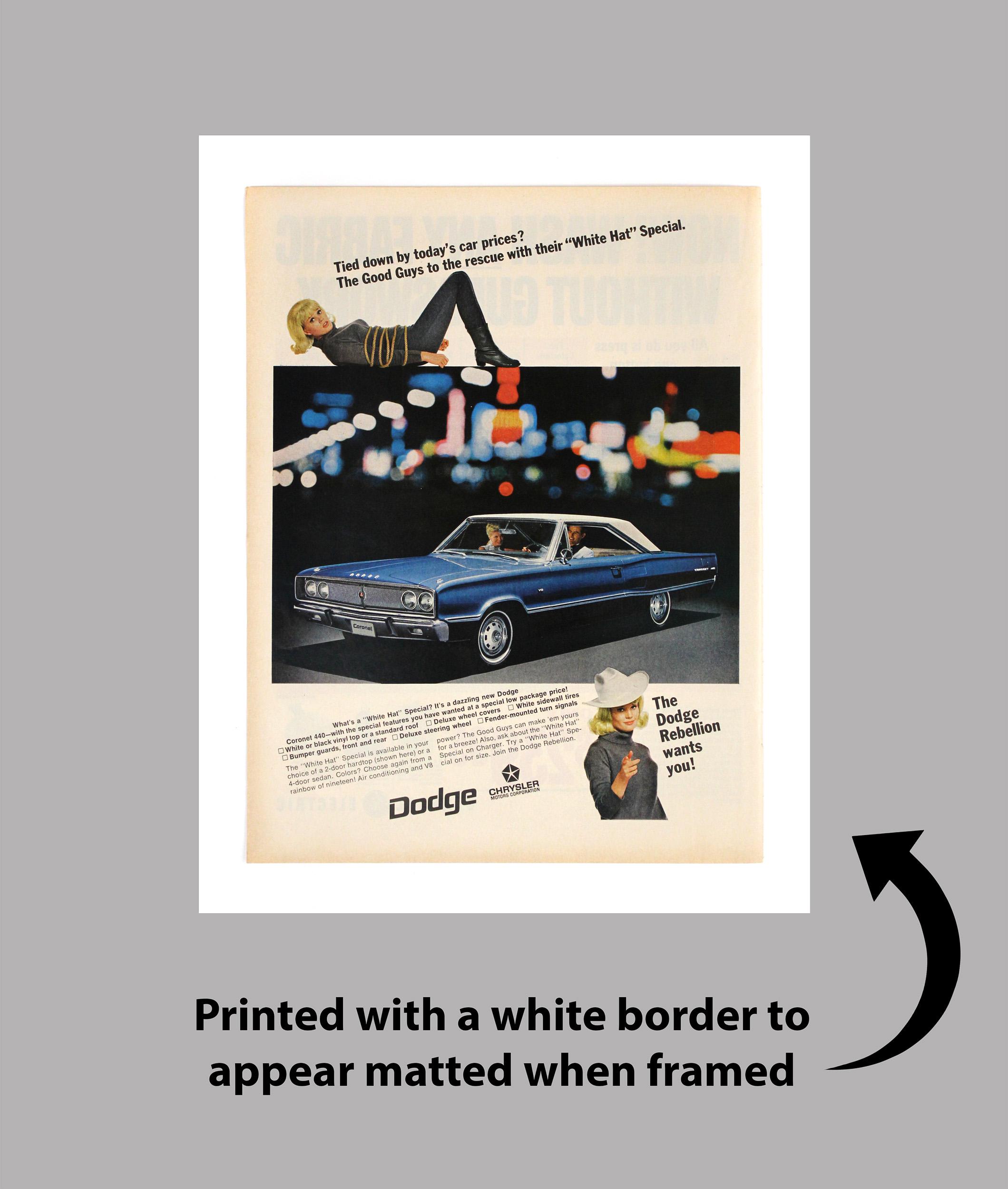 1967 Dodge Coronet 440 Magazine Ad Print - 60's Advertising - Etsy