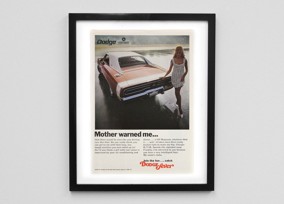 1969 Dodge Charger Magazine Ad Print - Vintage Dodge Poster - Mother ...