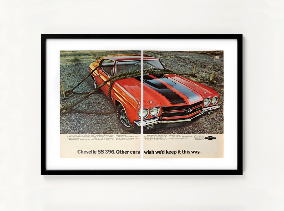 Classic Chevelle SS Magazine Ad Print - Muscle Car Photo - Red 70's Car ...