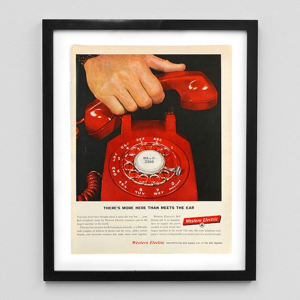 Vintage Telephone Ad - Etsy
