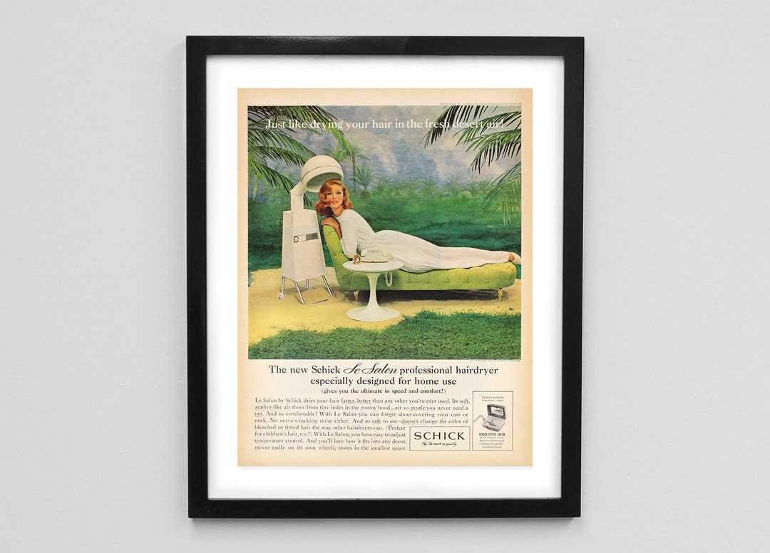 1963 Home Hair Dryer Magazine Ad Print, Women's Beauty Decor - Etsy