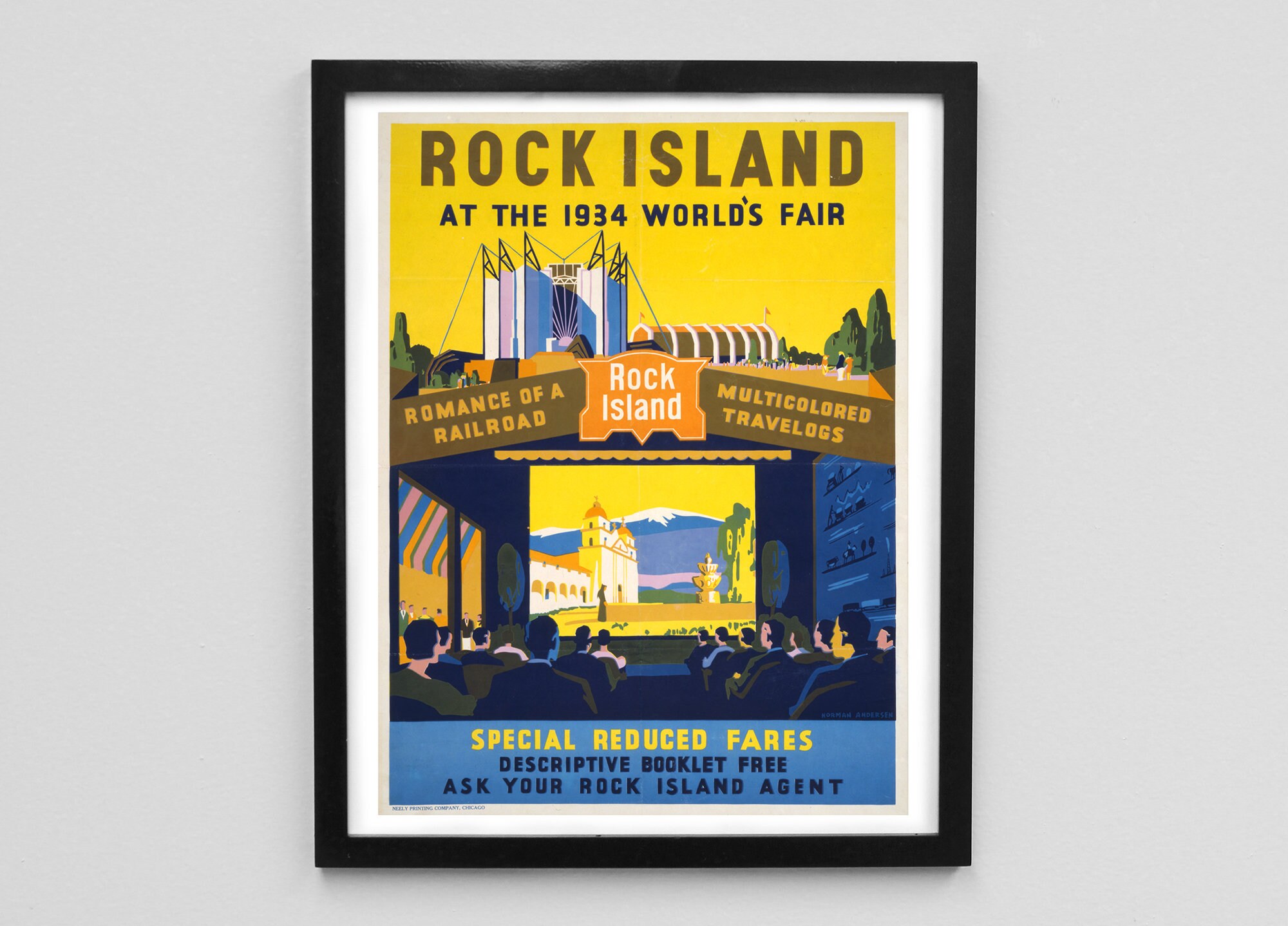 Rock Island Railroad Vintage Travel Posters Getting From Here To There