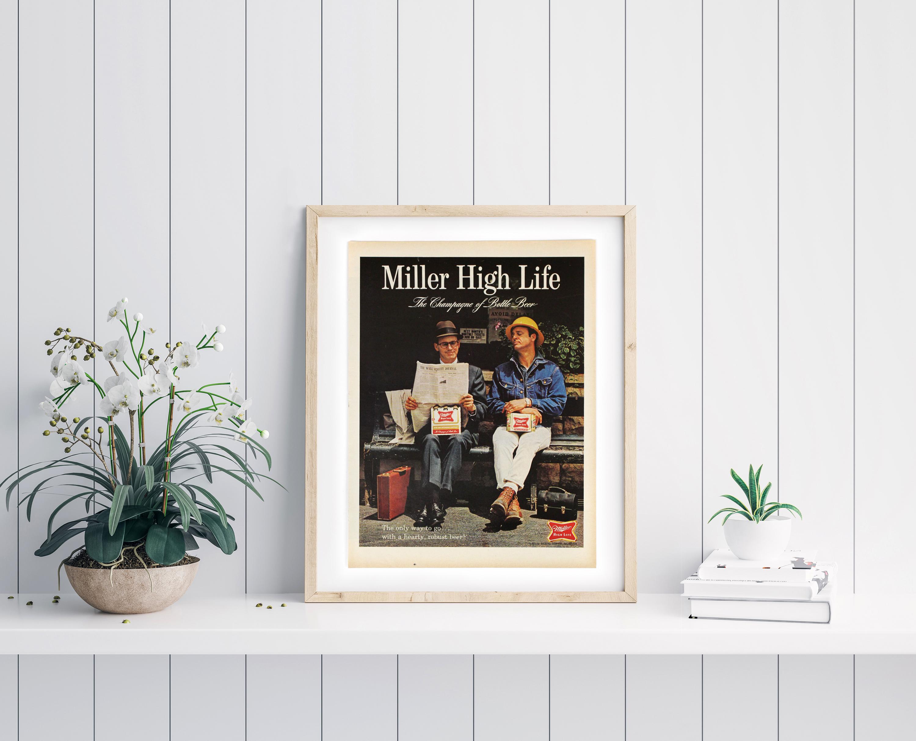 1967 Miller High Life Magazine Ad Print - Beer Ads - Bar Decor - Etsy