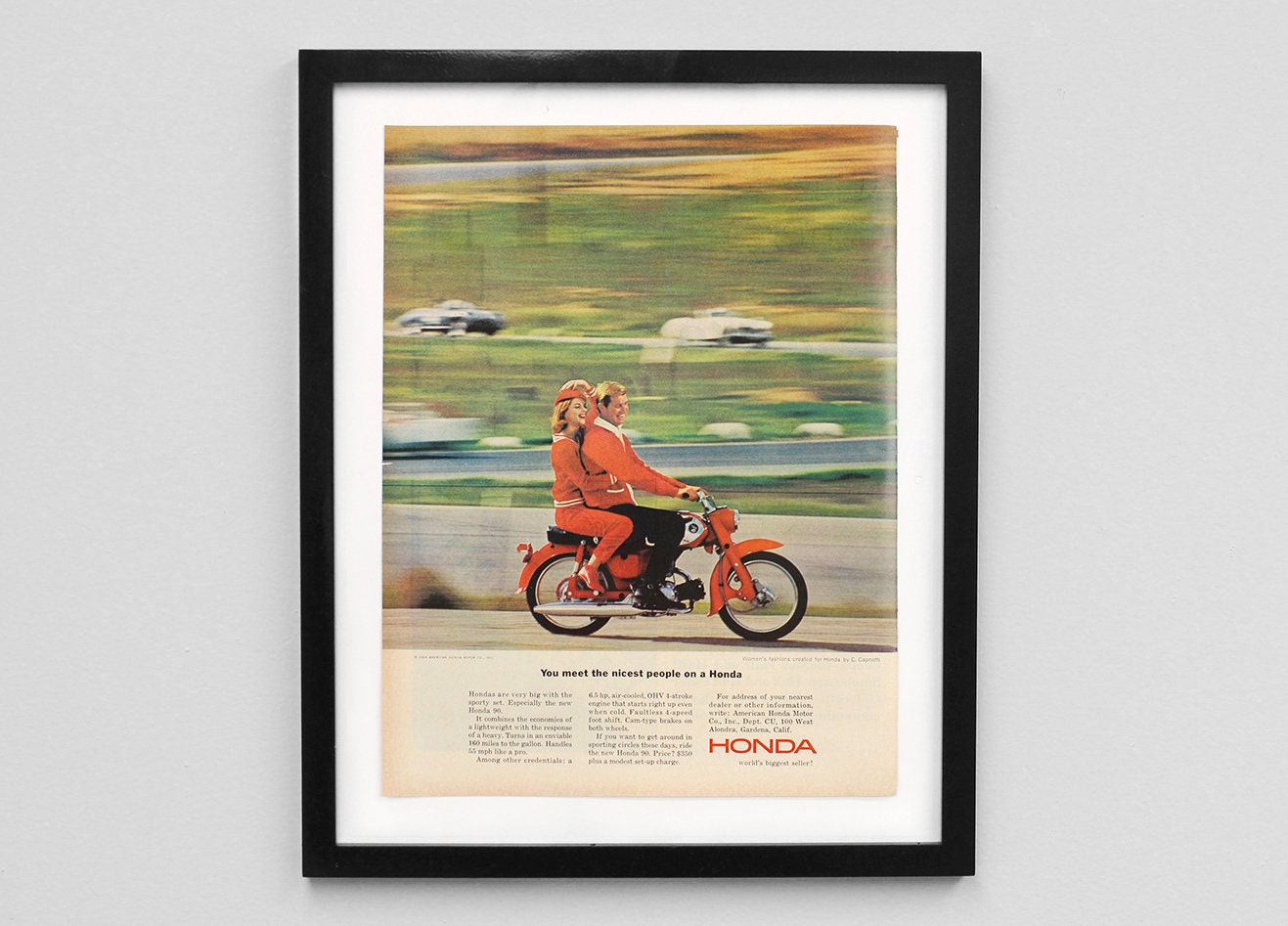 1964 Honda Motorcycle Magazine Ad Print - Etsy