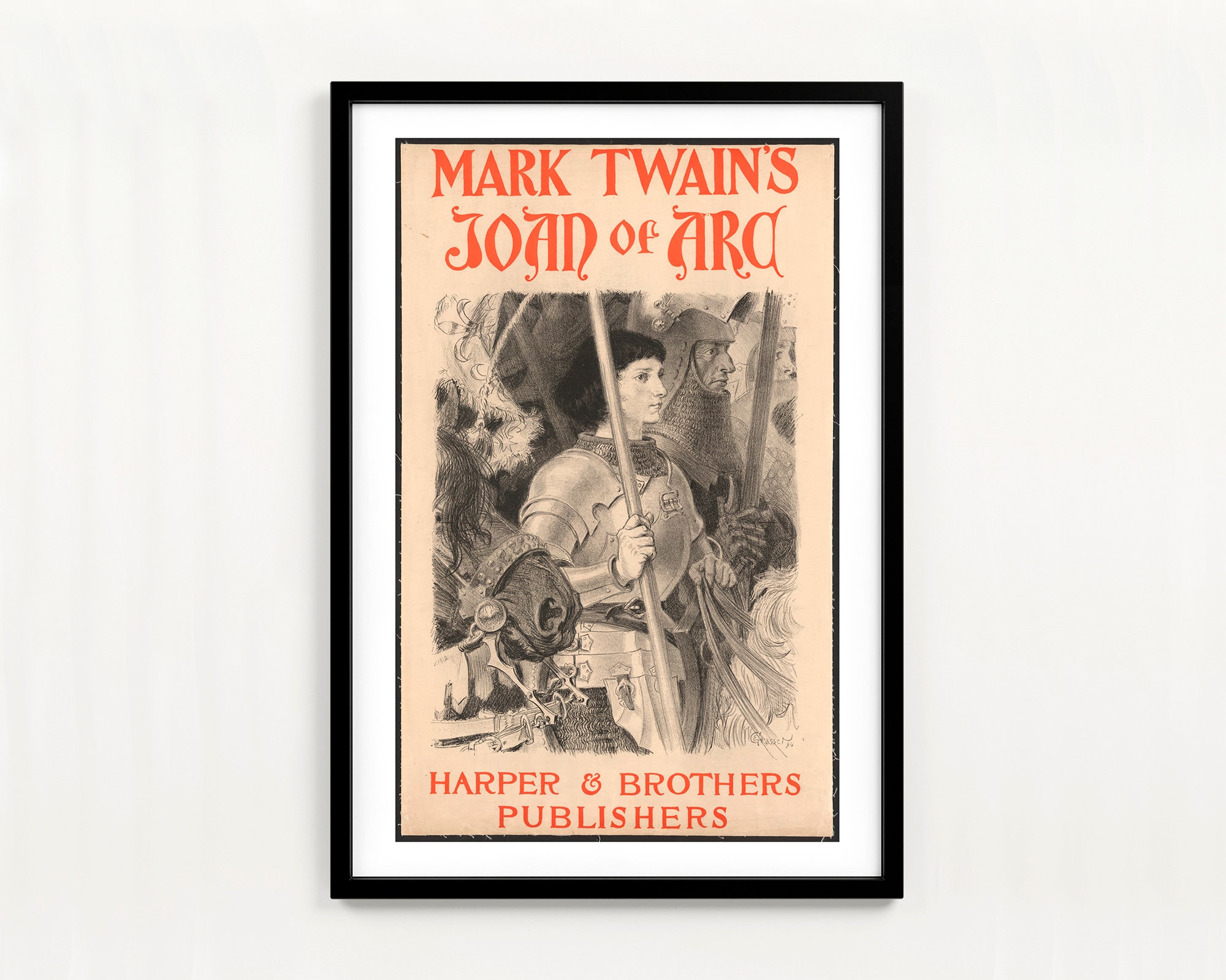 Mark Twain's Joan of Arc 1894 Print Mark Twain Poster - Etsy