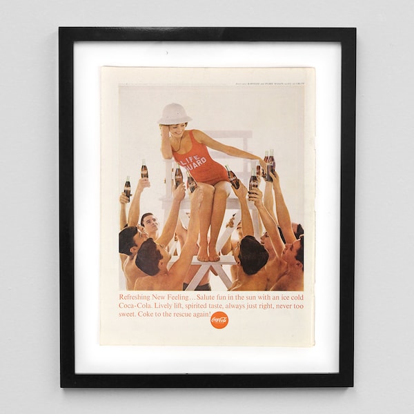 Coke Ad Framed Print - Etsy