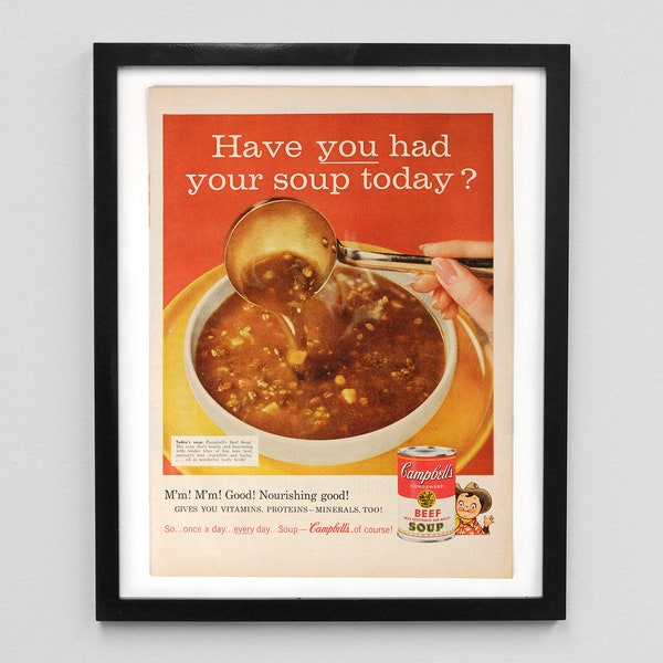 Campbells Soup Ad - Etsy