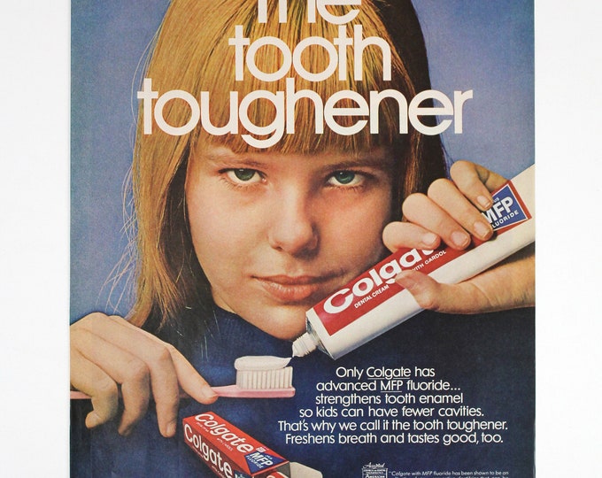 1970 Colgate Toothpaste Magazine Ad - Vintage Bathroom Art - 70's ...