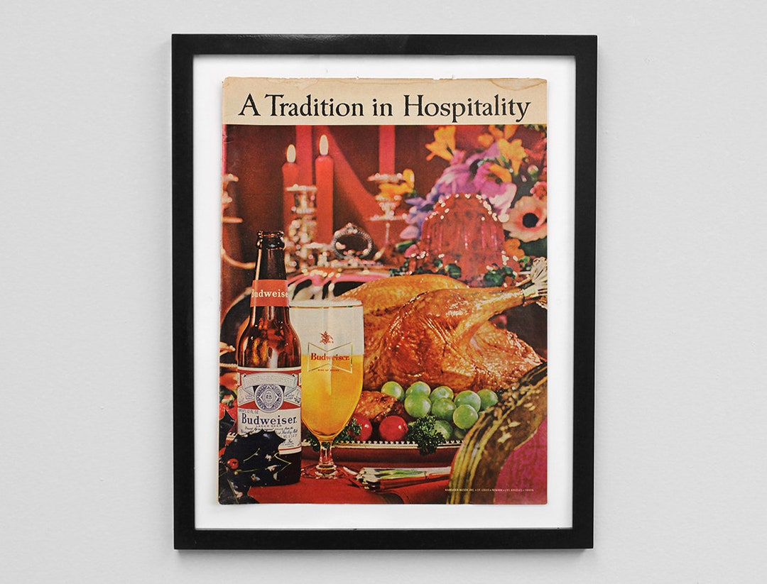 1963 Budweiser Magazine Ad Print - A Tradition in Hospitality - Etsy