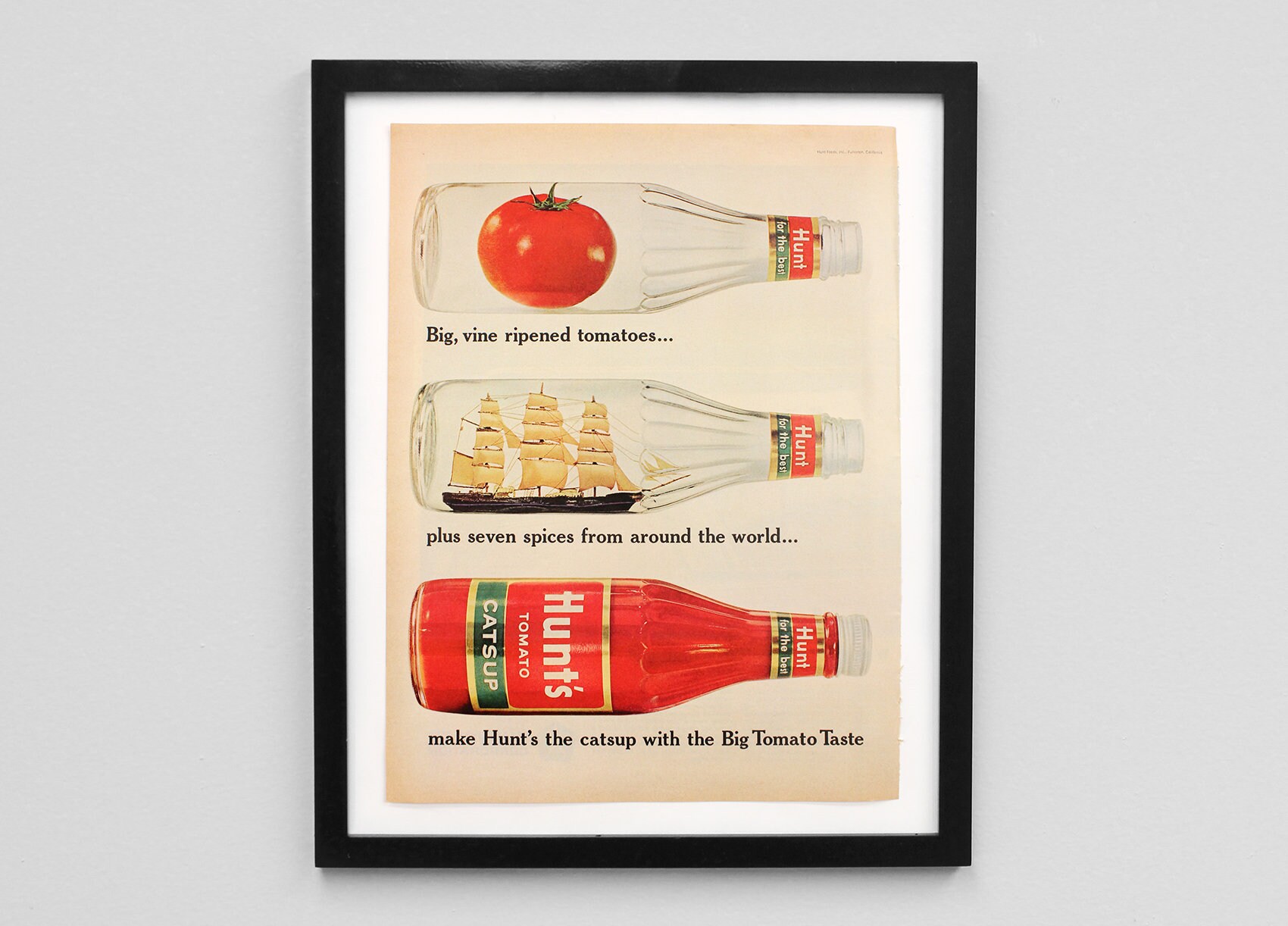 Hunt's Catsup 1965 Magazine Ad Print - Etsy