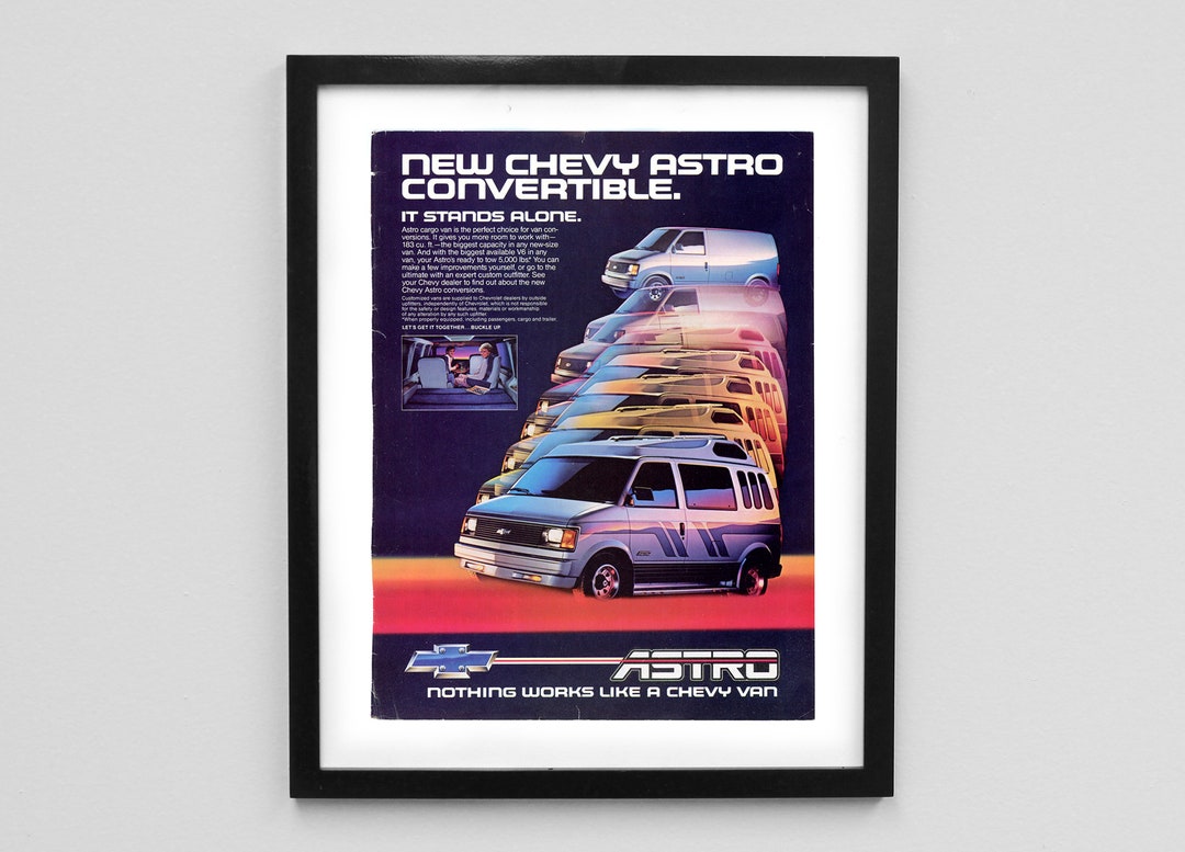 1985 Chevy Astrovan Magazine Ad Print - Vintage Car Poster - 80's ...
