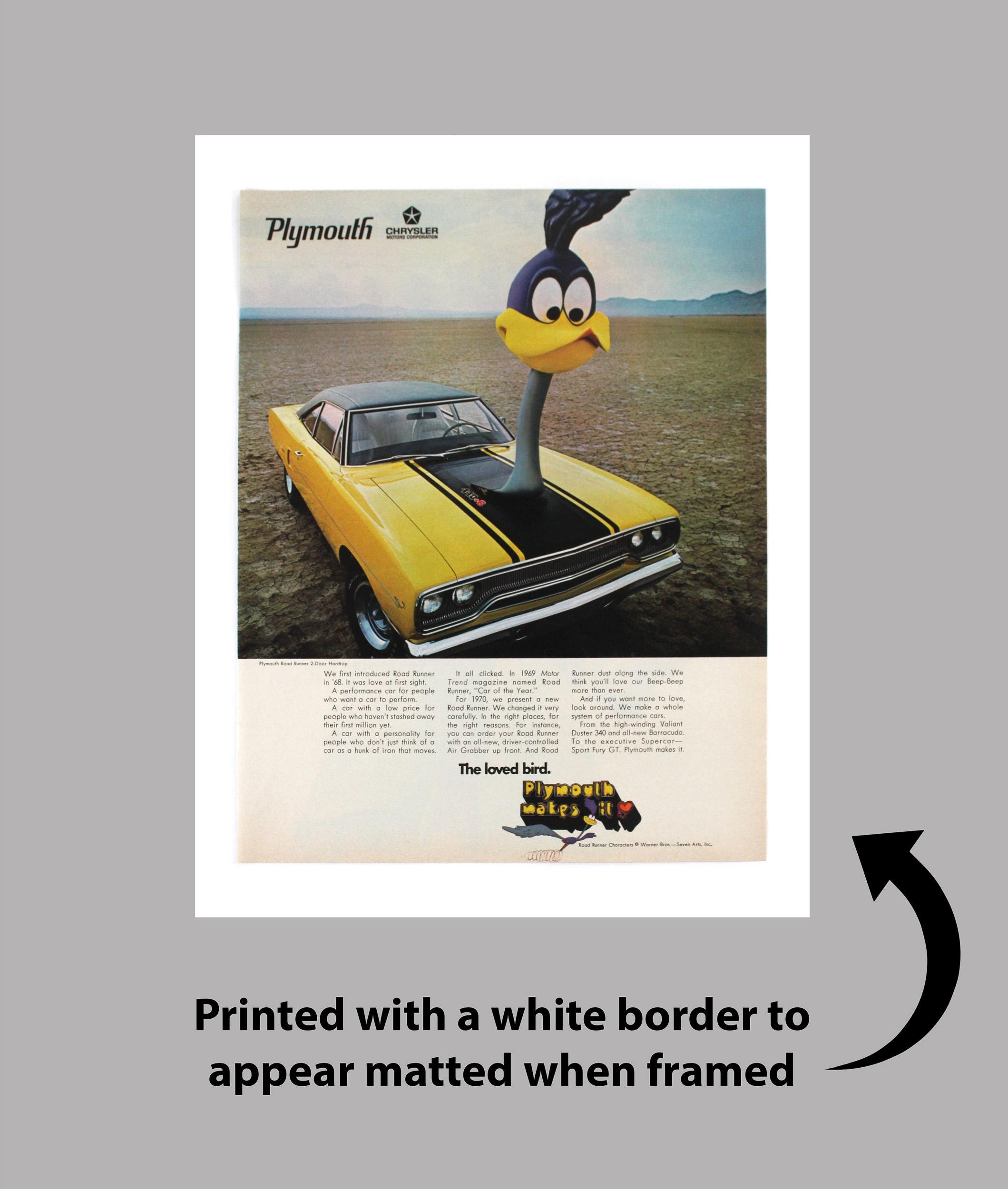 1970 Plymouth Road Runner Magazine Ad Print - Funny Car Ad Muscle - Etsy