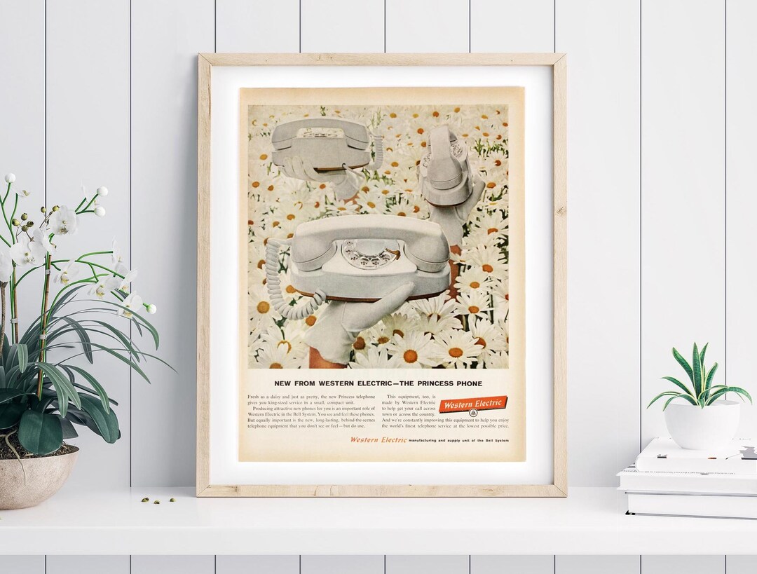 1961 Retro Telephone Magazine Ad Print - Home Phone Decor - Vintage ...