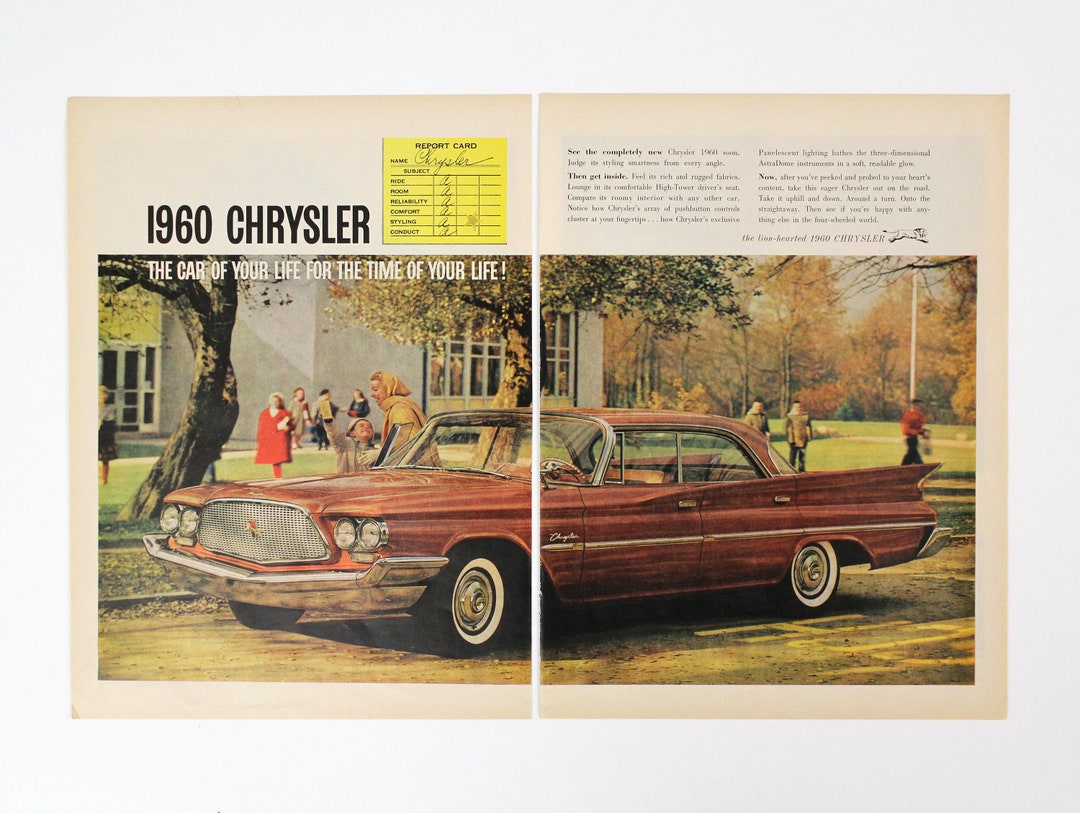Classic 1960 Chrysler Magazine Ad Retro Car Advertisement Mid Century ...