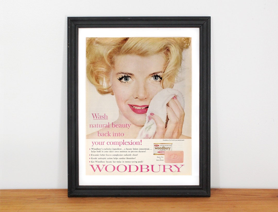 1960 Woodbury Soap Magazine Ad Print - Bathroom Decor - Beauty Ad - Etsy