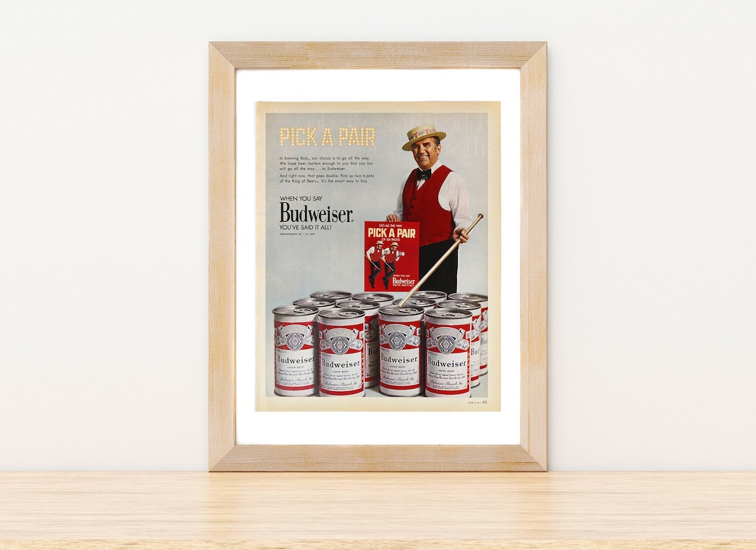 1971 Budweiser Magazine Ad Print - Six Pack Beer Art Decor - Etsy