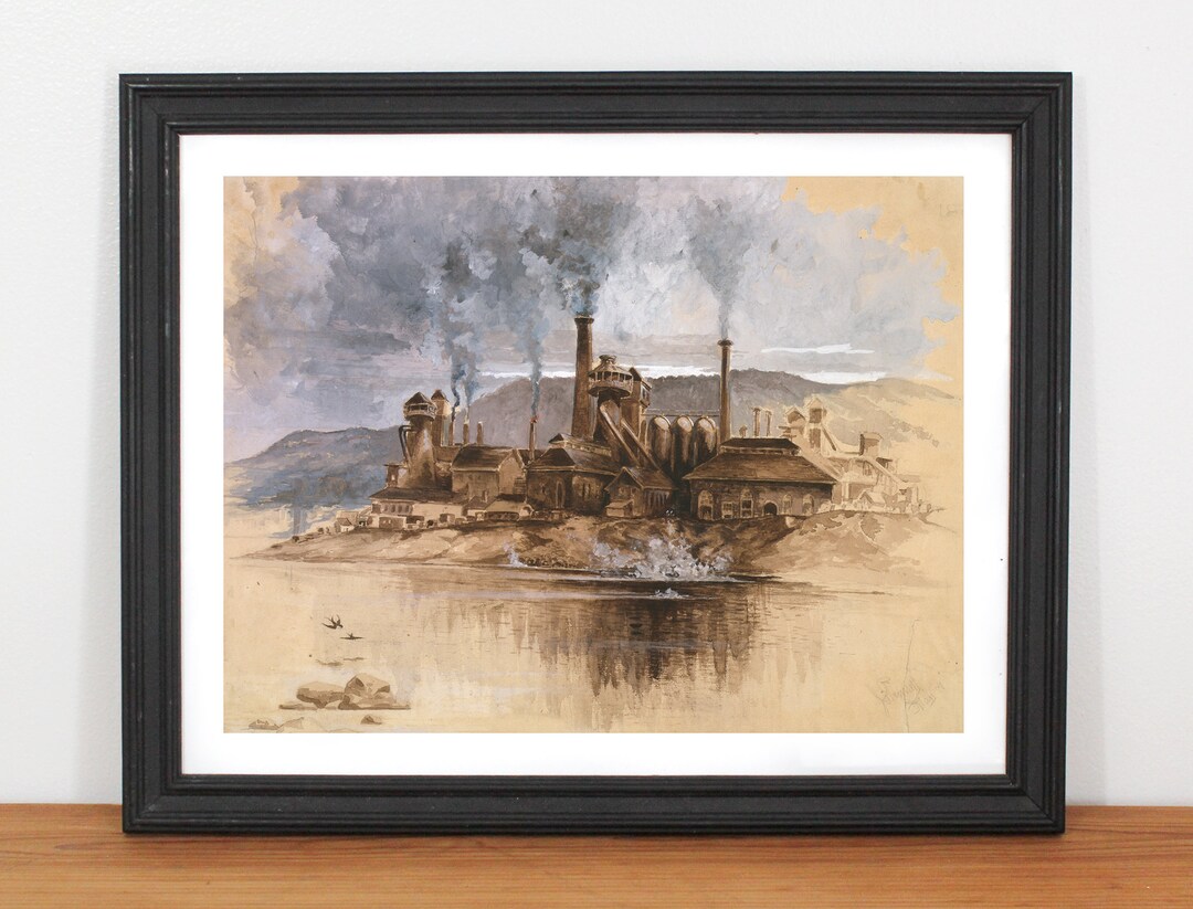 Bethlehem Steel Watercolor Painting Print, Rust Belt Art, Fine Art ...