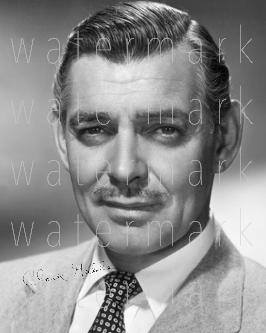 Clark Gable Signed 8x10 Photo Autograph Photograph Poster Print Reprint ...