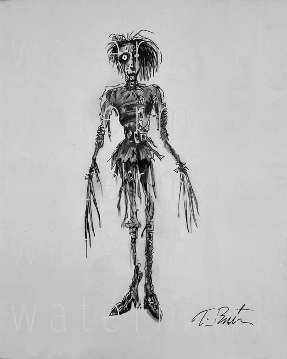 Tim Burton Edward Scissorhands Drawing