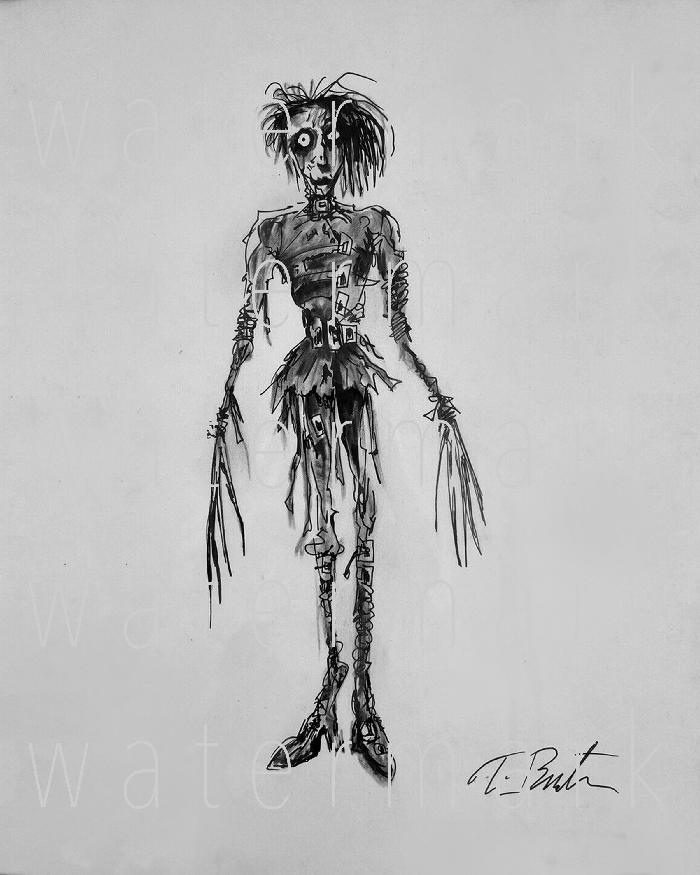 Vincent Tim Burton Drawing