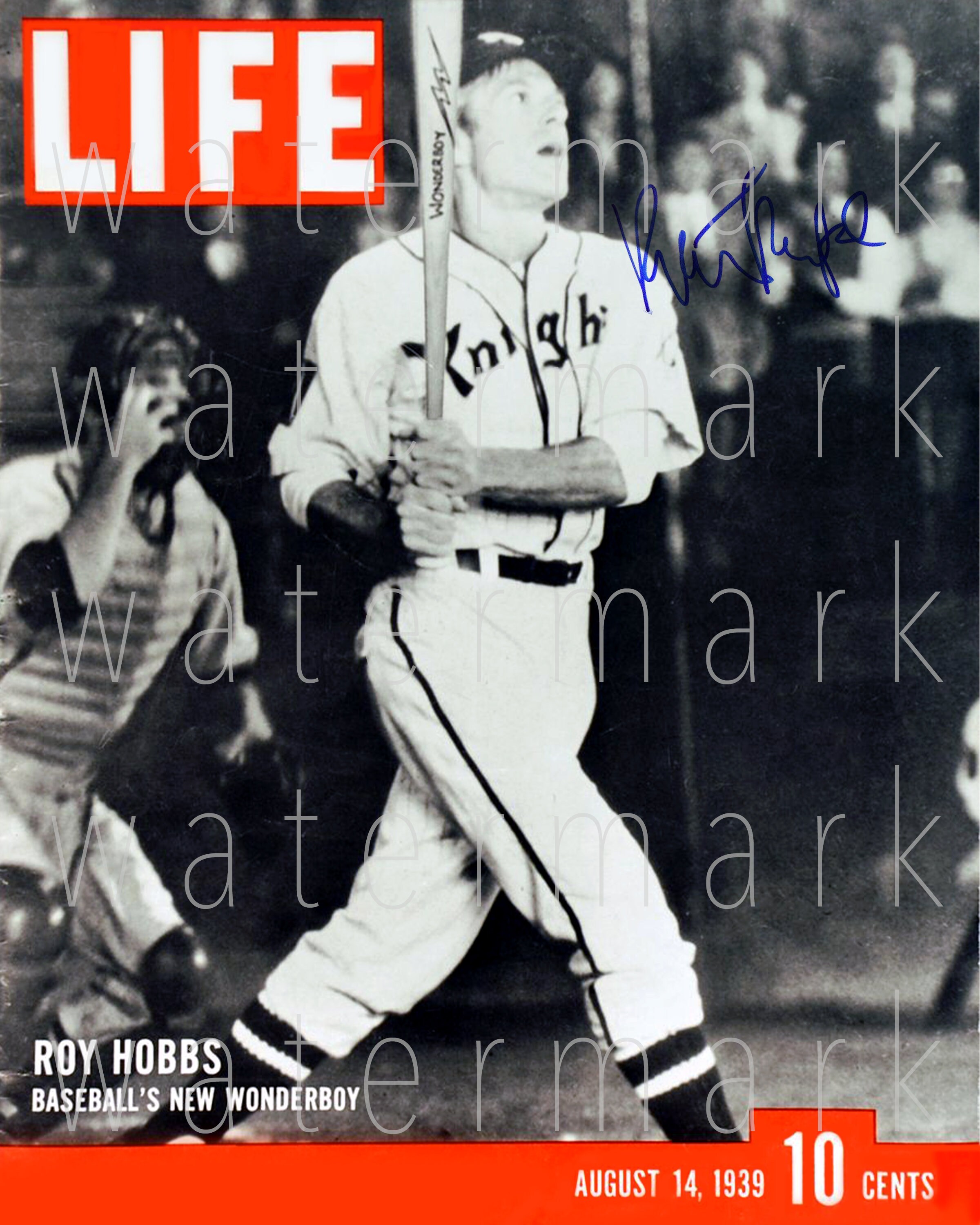 The Natural Roy Hobbs Wonderboy Life Robert Redford Signed - Etsy