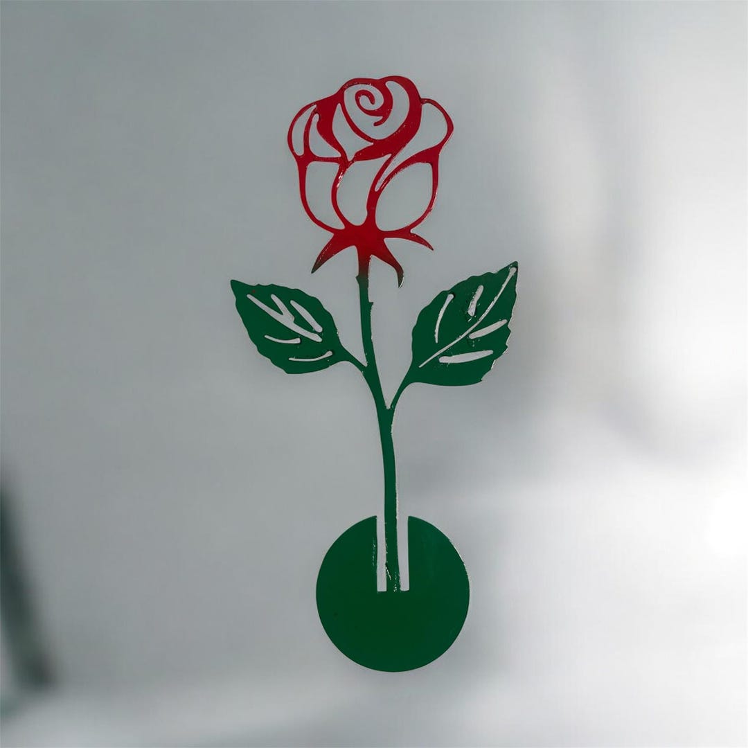 Rustic Repurposed Metal Tabletop Rose - Etsy