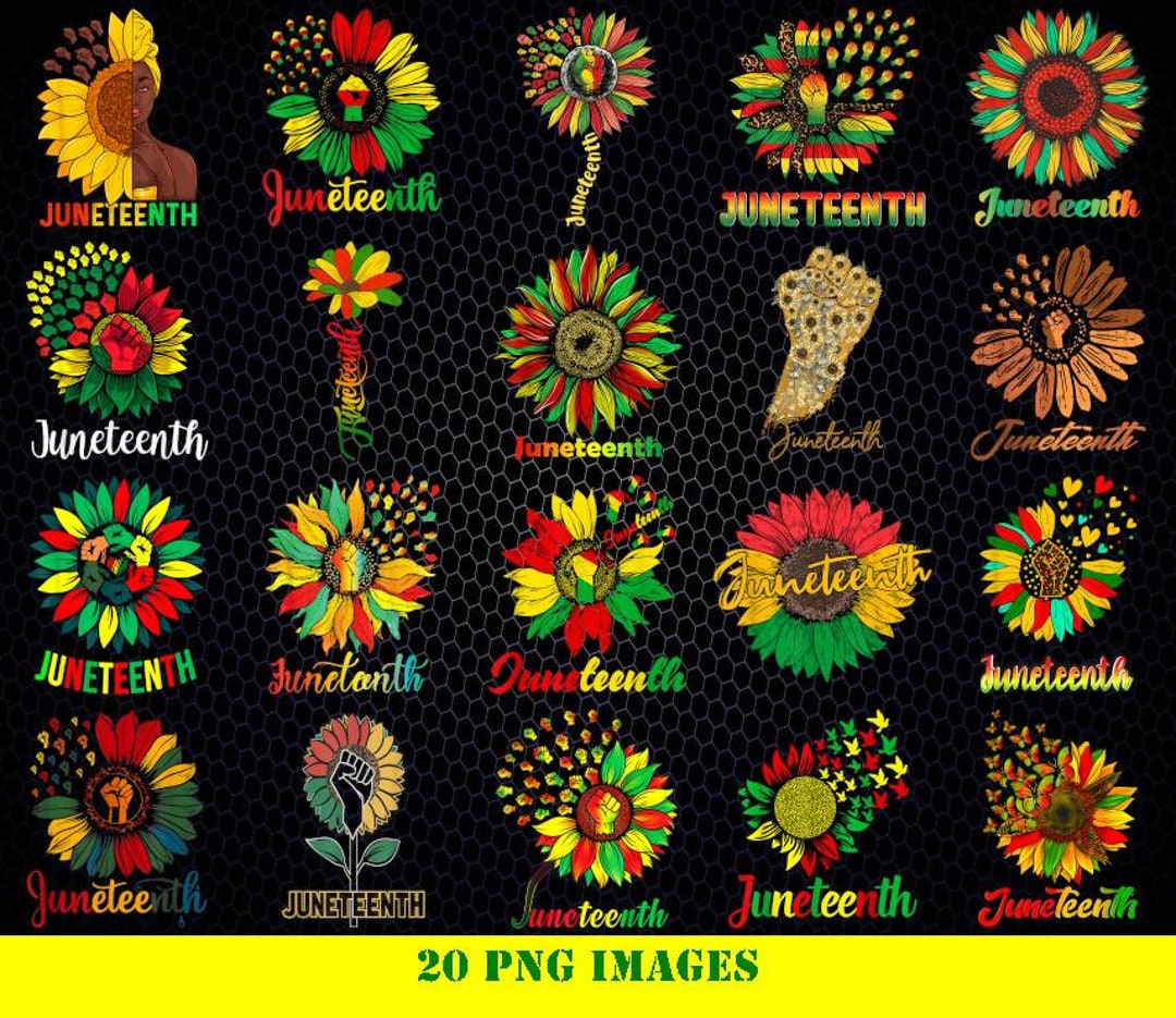 Juneteenth Sunflower Png, Juneteenth Celebrating 1865 Png, Emancipation ...