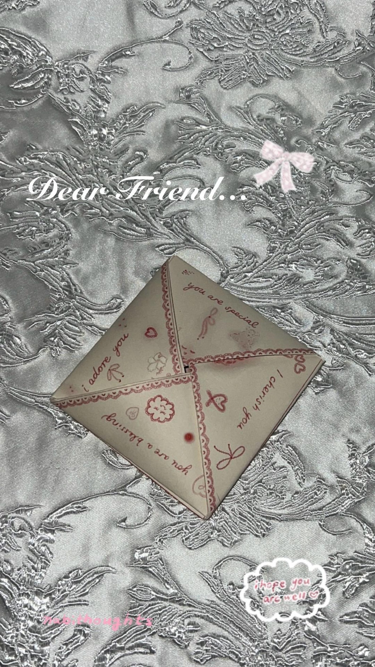 Unfolded Origami Puzzle Purse Letter by Nabithoughts - Etsy