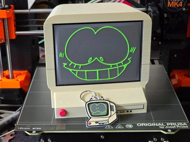 Scuzzy the Living Computer 3D Printed Keychain - Etsy