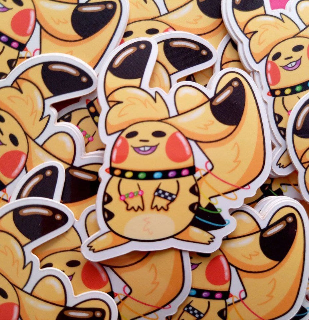 Pokemon Inspired Pikachu Vinyl Sticker (scenecore/ravecore) - Etsy