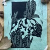 Alligator Linocut, "karst Swimming", Handmade Linocut Print - Etsy