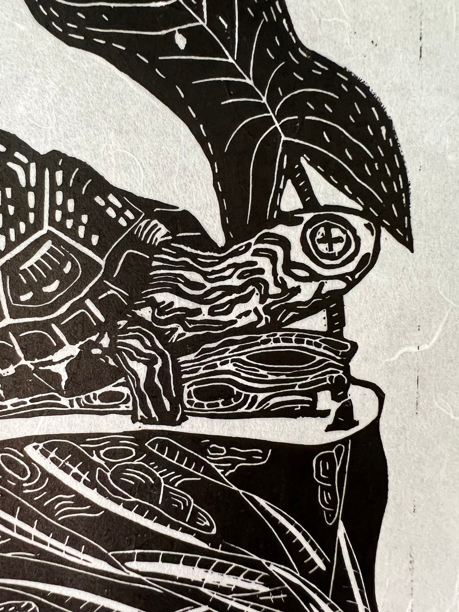 Map Turtle Linocut Print map Turtle and Friends - Etsy