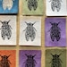 Mini Cicada Linocut Print - Etsy
