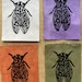 Mini Cicada Linocut Print - Etsy UK