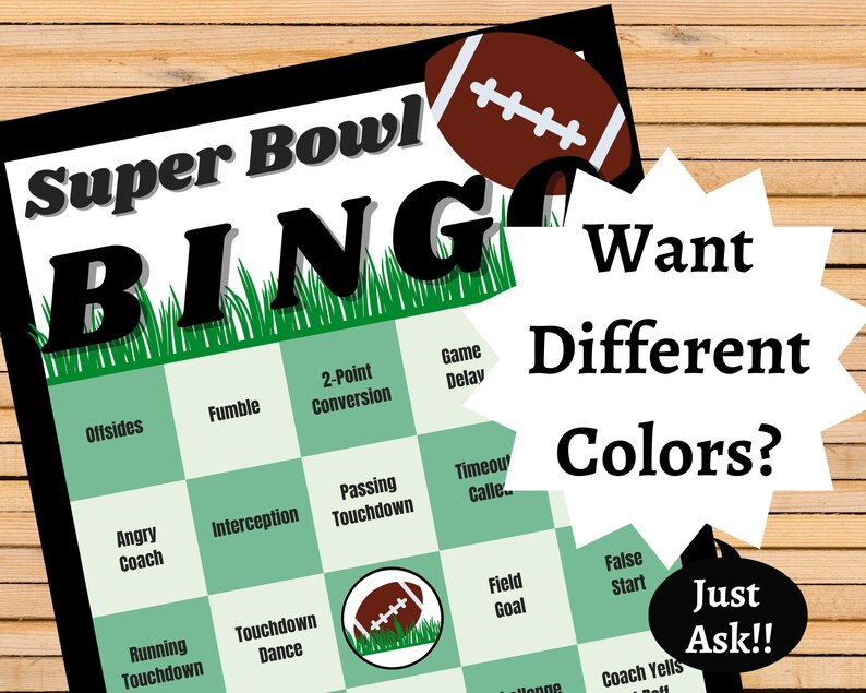 Printable Super Bowl Bingo 20 Cards Printable Game - Etsy