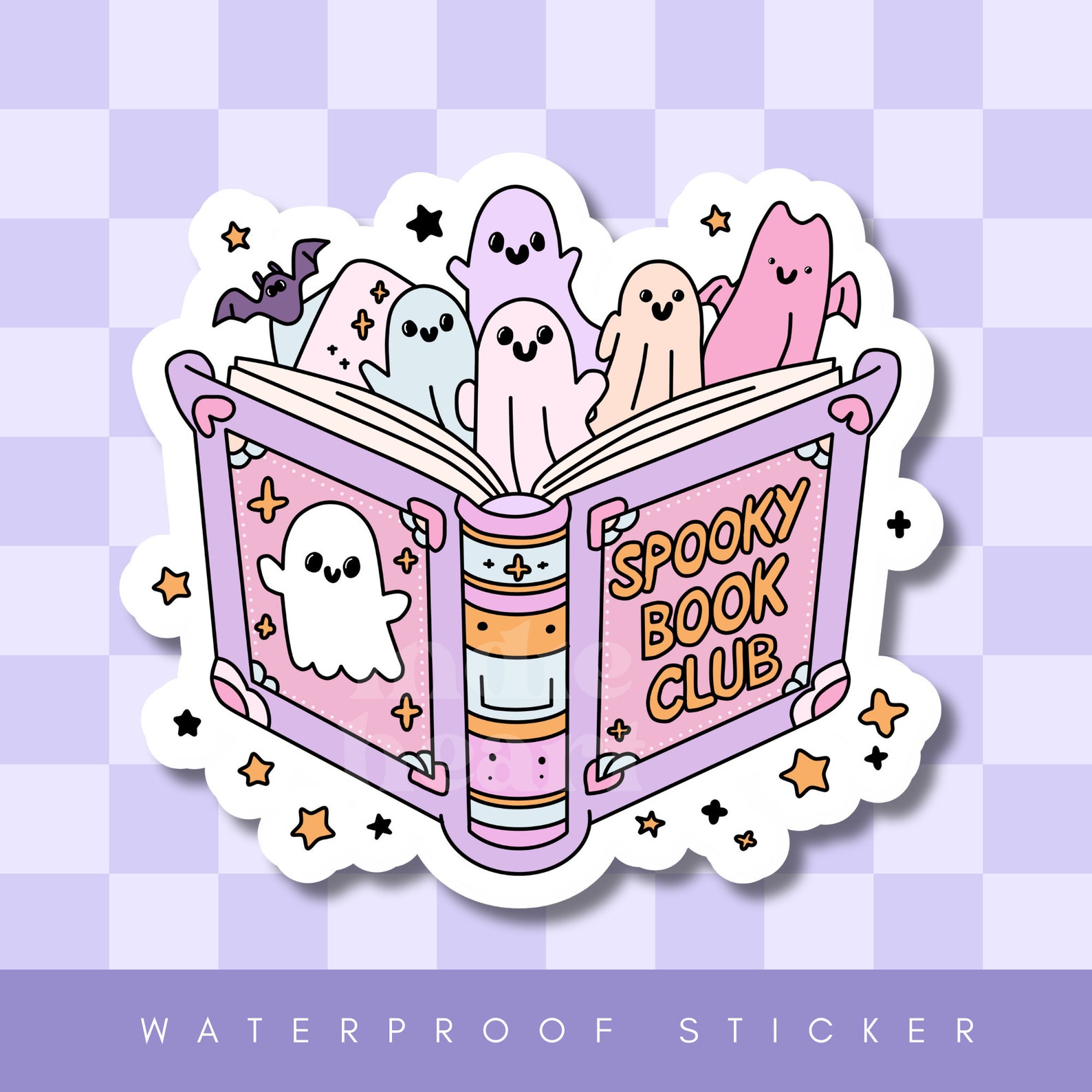 Spooky Book Club Ghost Reader Vinyl Sticker - Etsy