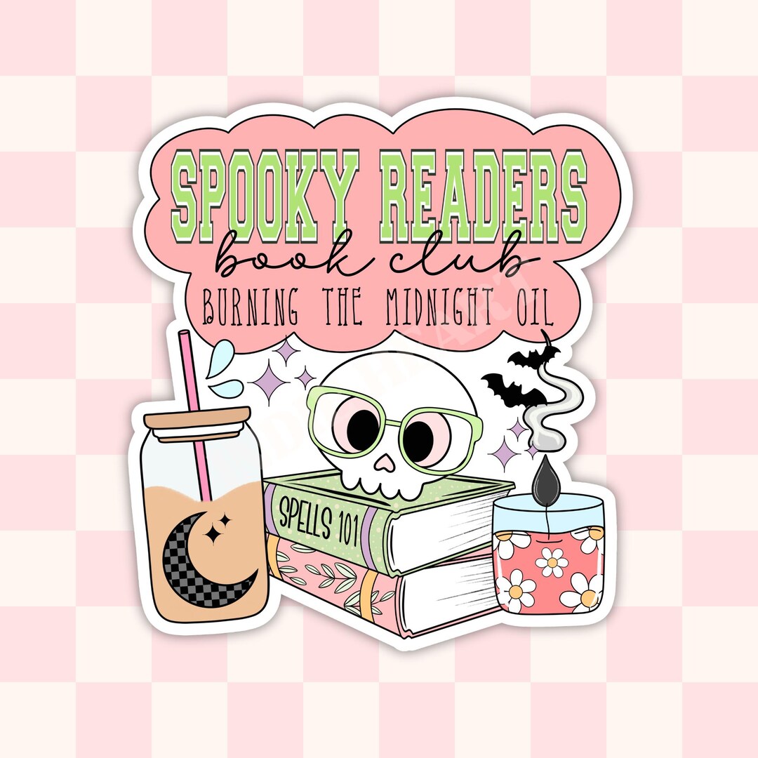 Spooky Readers Book Club Sticker: Halloween Kindle Sticker - Etsy