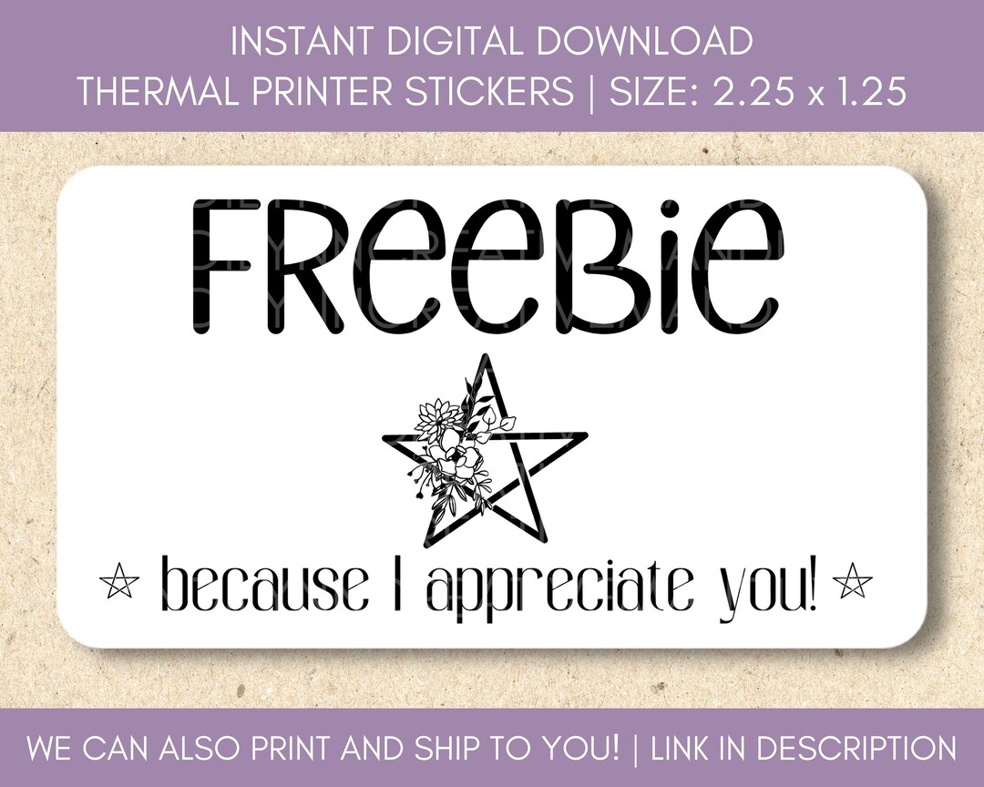 Wiccan Freebie Sticker: Thermal Printer PNG Label (2.25" X 1.25") - Etsy