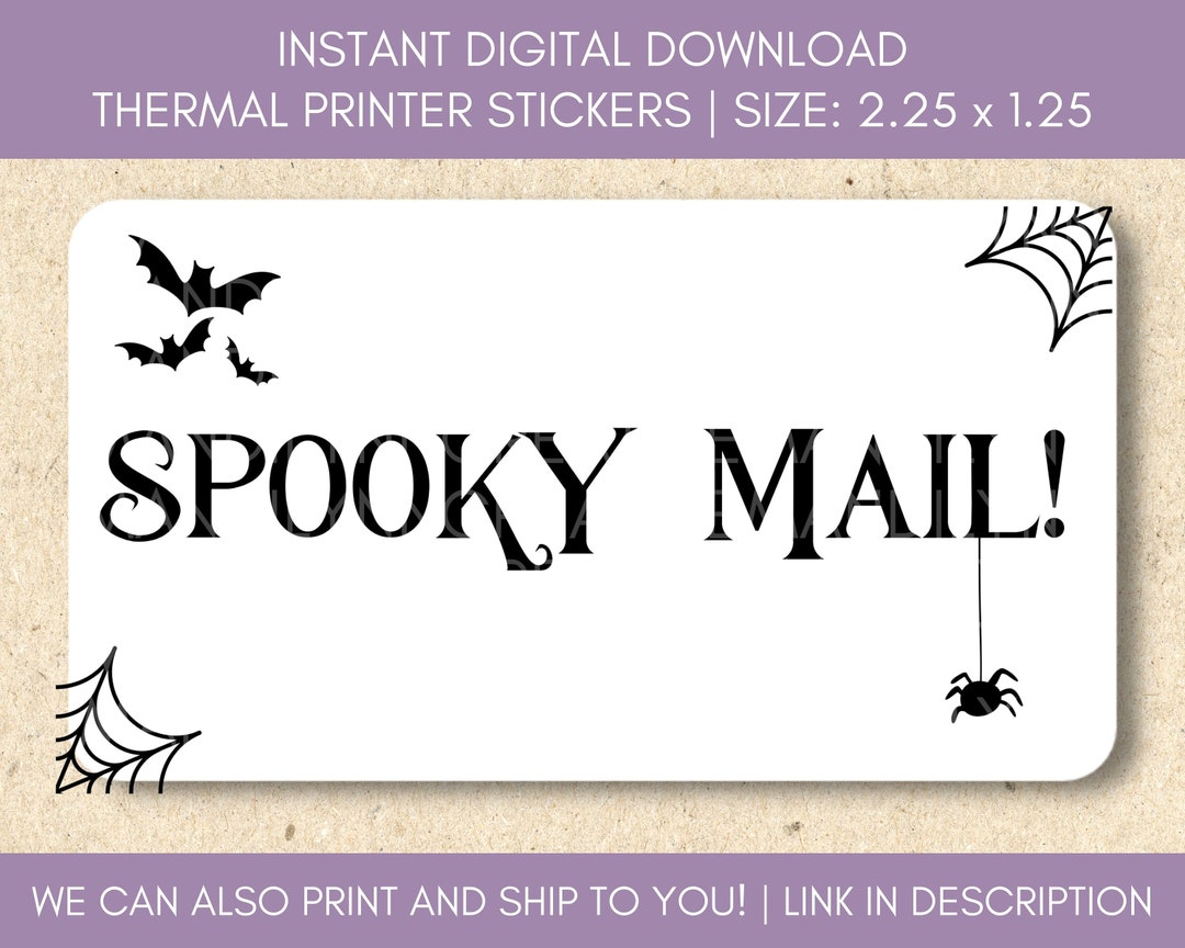 Spooky Mail PNG Sticker Download, Thermal Label Design, Small Business ...