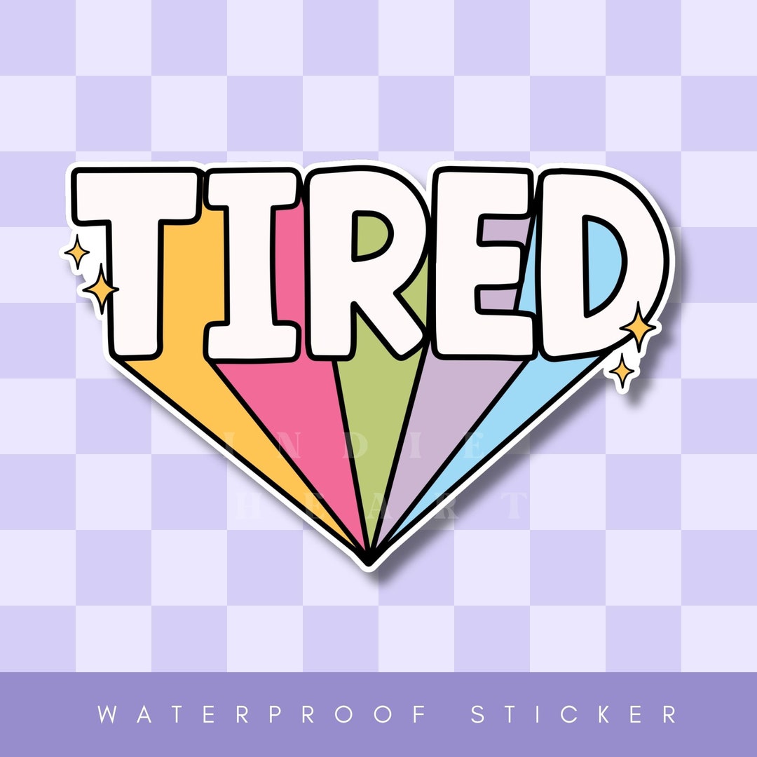 Tired Introvert Rainbow Sticker | Vinyl Kindle Laptop - Etsy