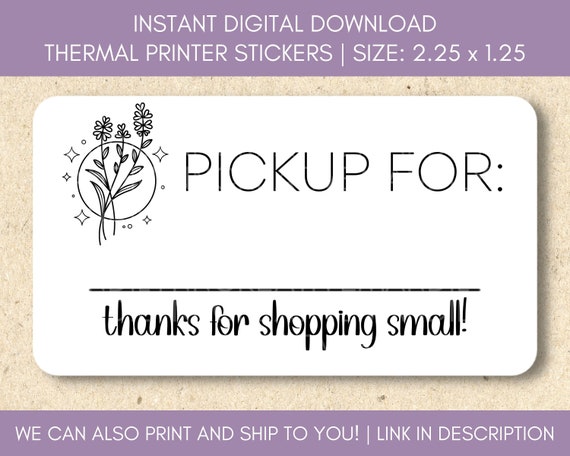 PNG Sticker Download Customer Pickup Label Mystical - Etsy