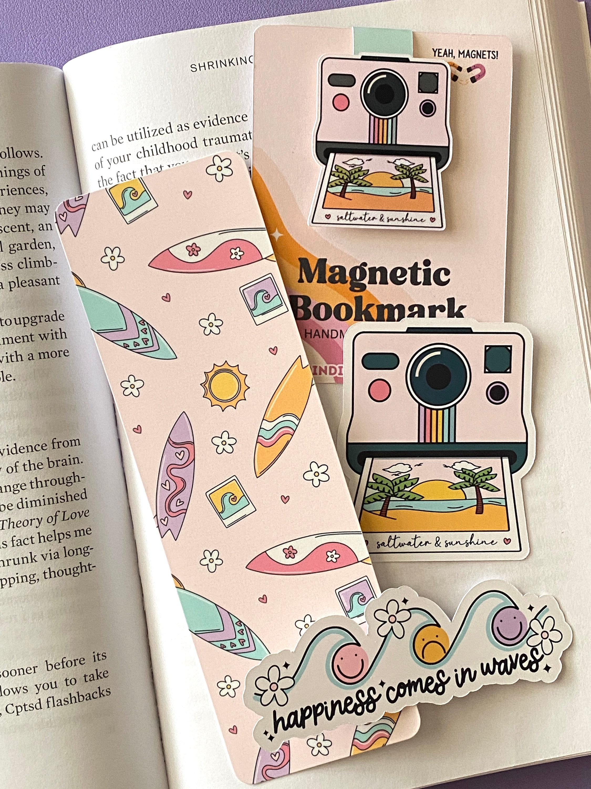 Retro Surf Boards Laminated Bookmark | Summer Reading Bookmark ...