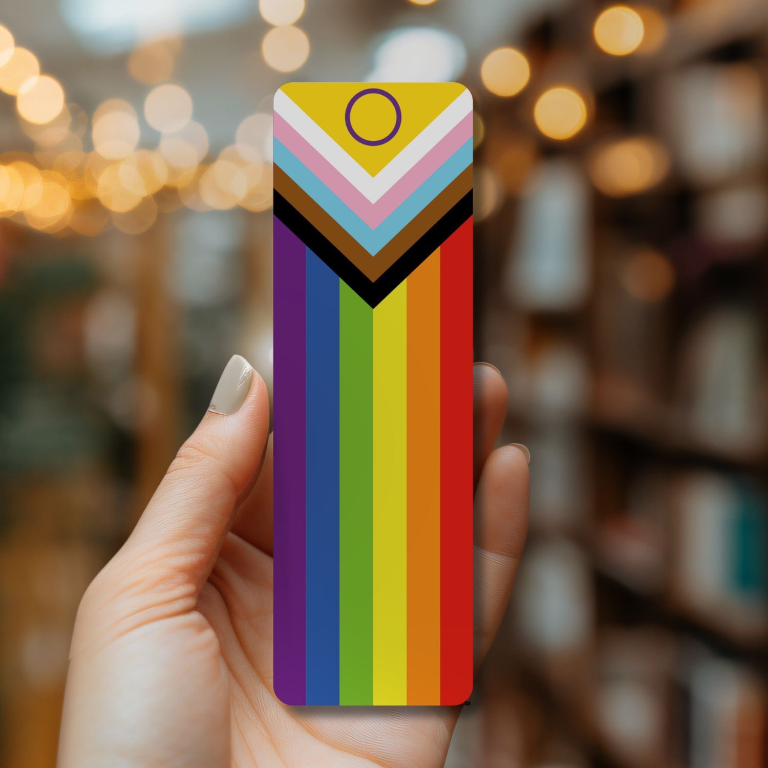 Pride Flag Bookmark Inclusive Pride Rainbow Bookmark Bookworm Gifts ...