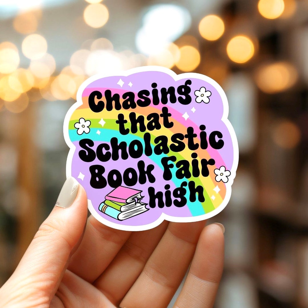 School Book Fair High Sticker Bookish Retro Waterproof Decal Book Lover ...