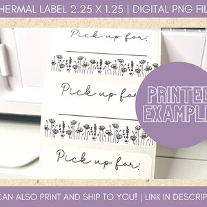 TL29 - PNG Sticker Download - Floral Customer Pickup Label - Thermal ...