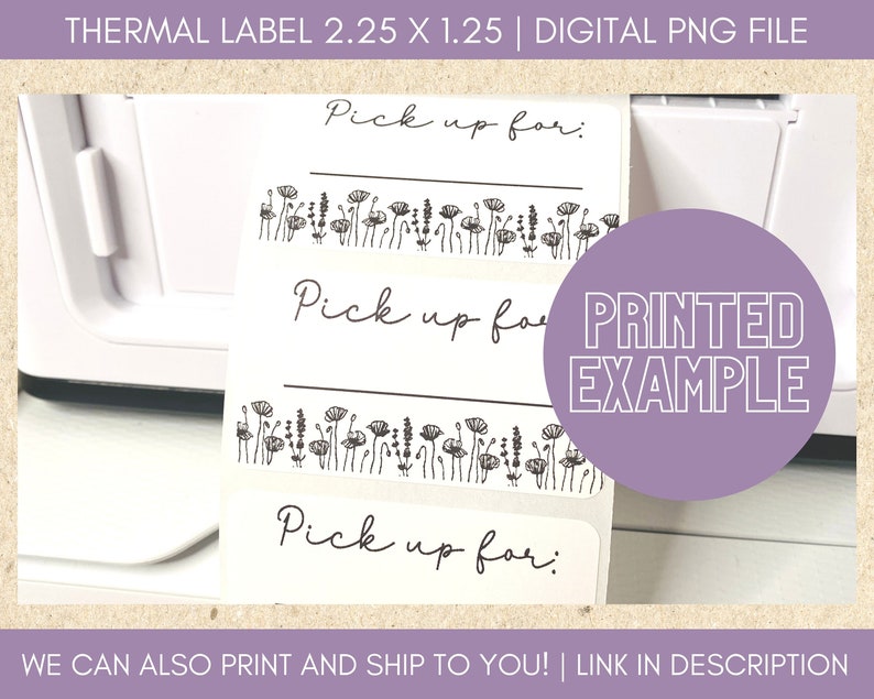 TL29 PNG Sticker Download Floral Customer Pickup Label - Etsy