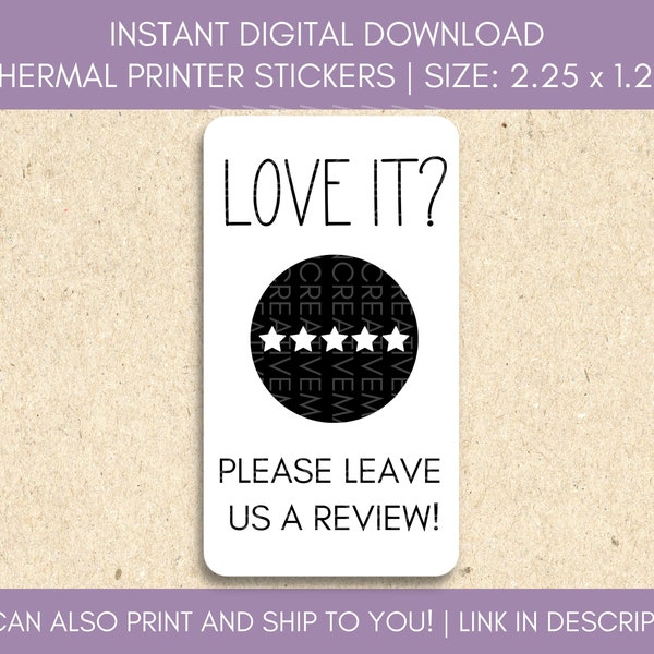 Leave a Review Card - Etsy