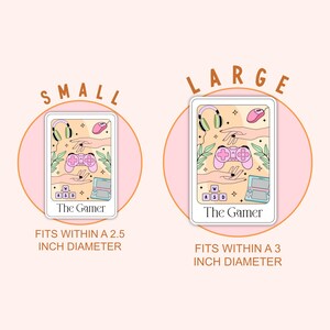 The Gamer Tarot Card Vinyl Sticker: Laptop, Kindle, Planner - Etsy