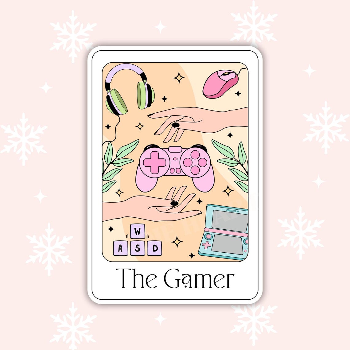 The Gamer Tarot Card Vinyl Sticker: Laptop, Kindle, Planner - Etsy