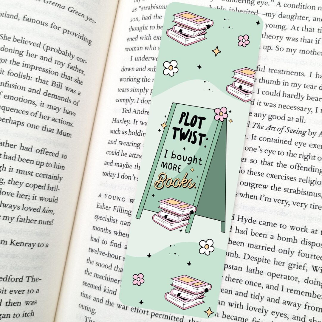 Plot Twist Soft Matte Laminated Bookmark | Indie Bookstore | Bookworm Gifts | Librarian Gift ...